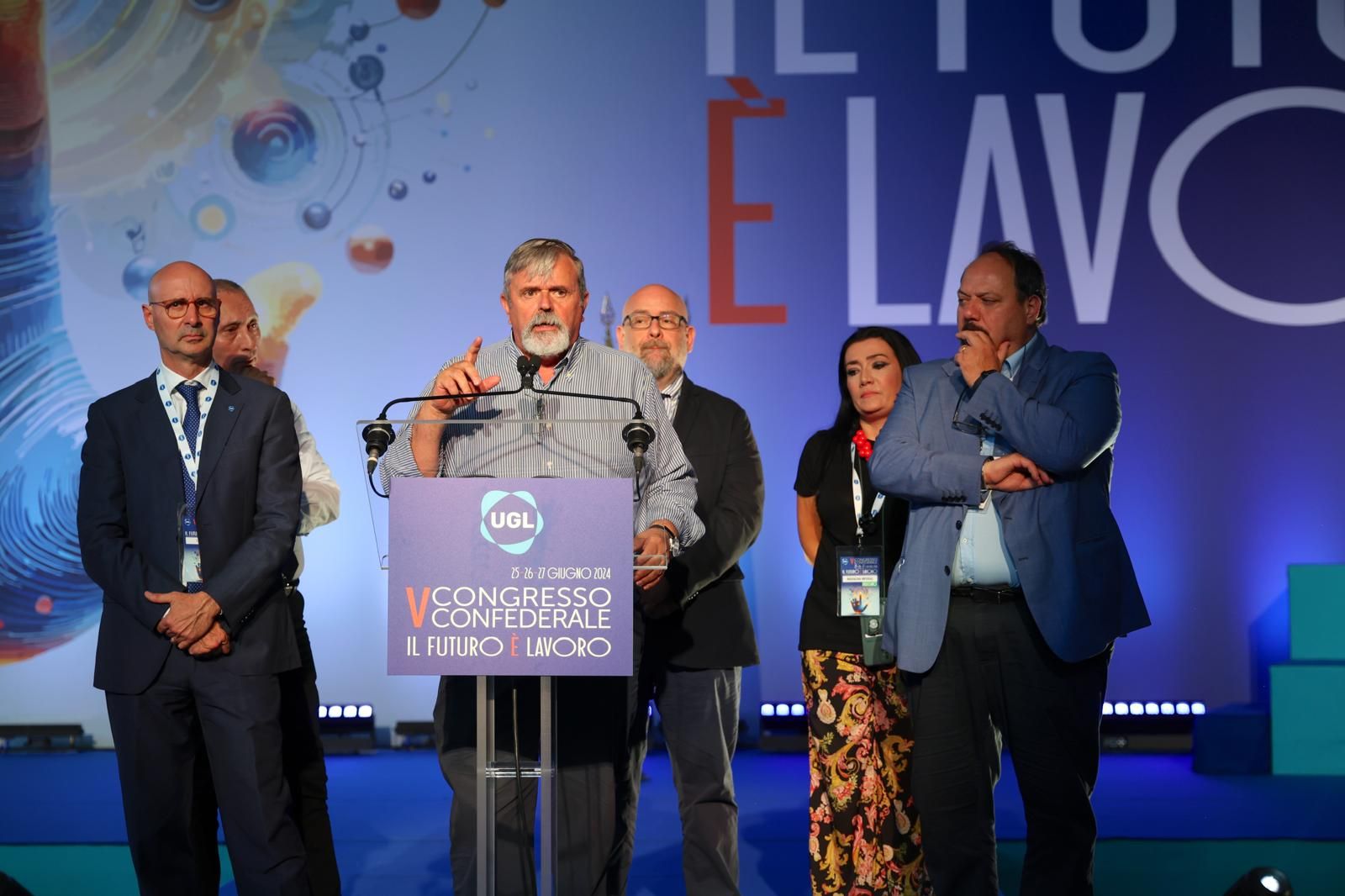 Ugl - V CONGRESSO UGL, CAPONE RIELETTO SEGRETARIO GENERALE: «GRANDE ONORE»